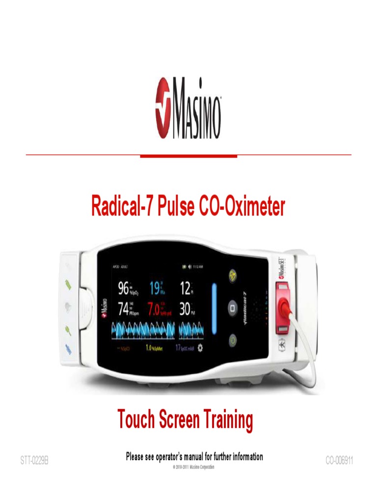 Masimo Radical 7 Monitor Training | PDF | Clinical Medicine | Medical ...