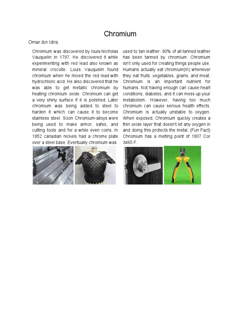 Fun Facts About Chromium | PDF