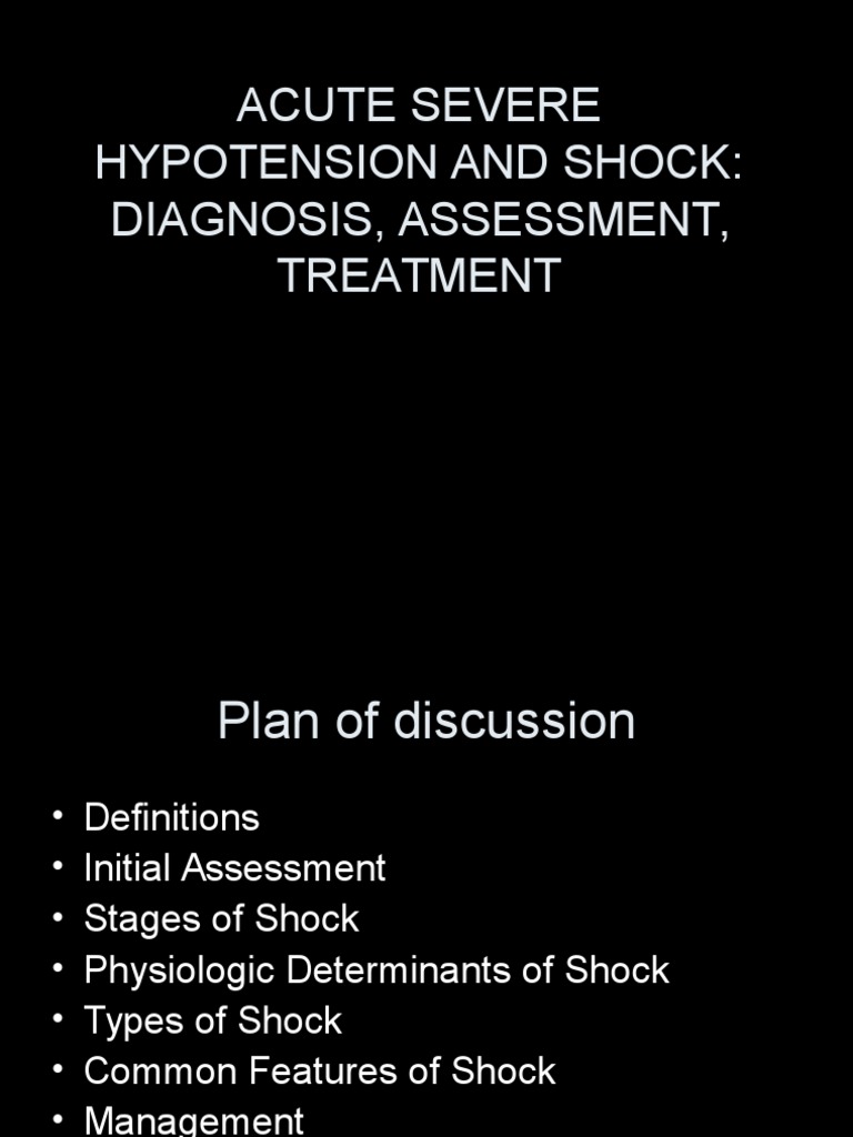 Hypotension and Shock 2015 | PDF