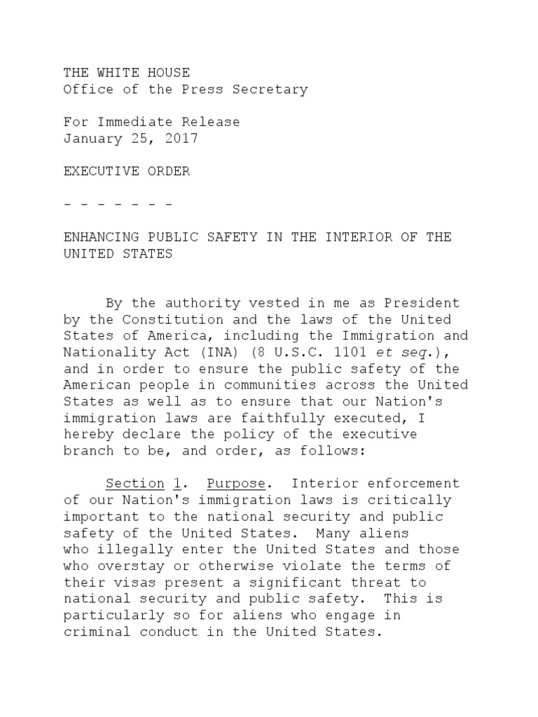Presidential Executive Order | PDF