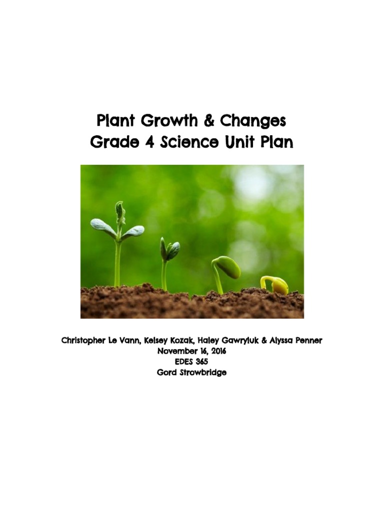 Plant Growth and Changes Unit Plan | PDF | Plants | Flowers