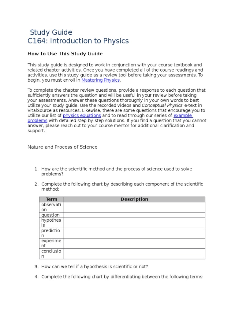 Physics Study Guide | PDF | Electric Current | Waves