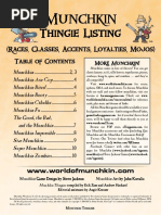 Munchkin Character Sheet | PDF