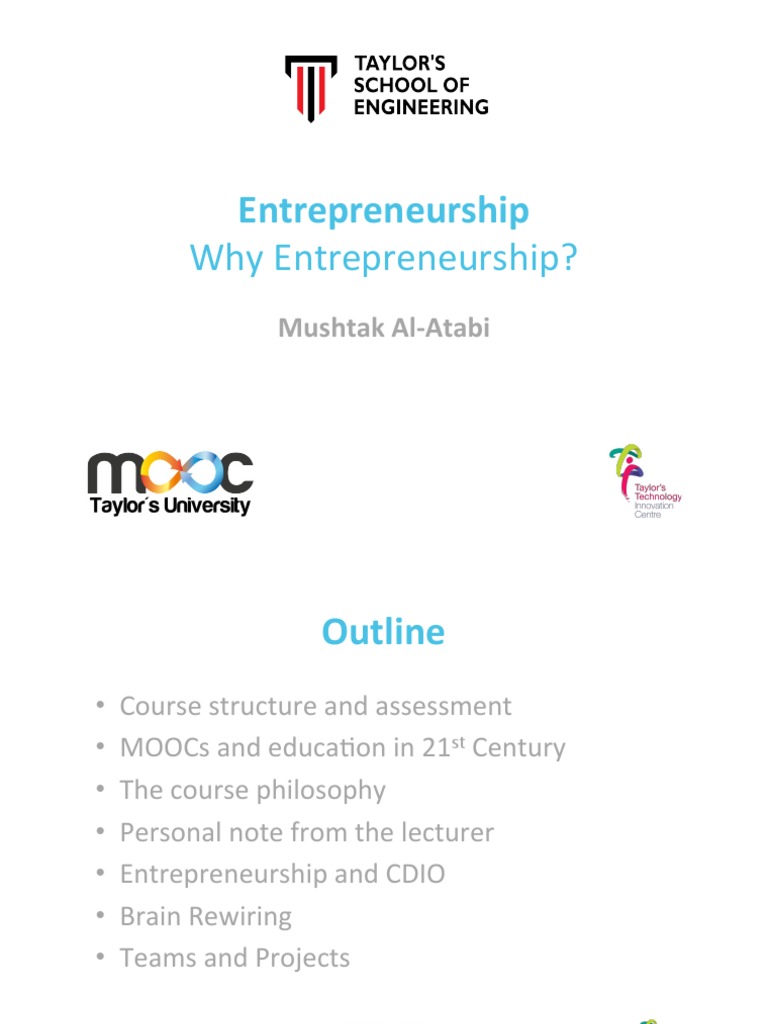 Entrepreneurship Lecture Note 01 | PDF