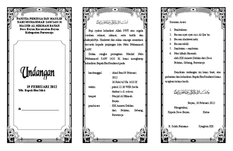 UNDANGAN Lipat Tiga | PDF