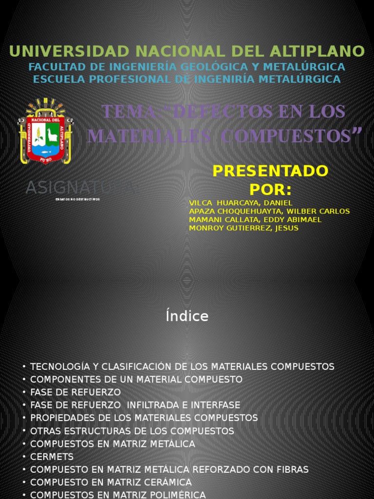 Defectos en Materialescompuestos | PDF | Material compuesto | El hombre ...