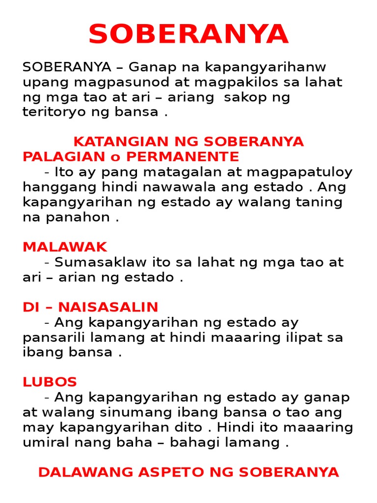 SOBERANYA | PDF
