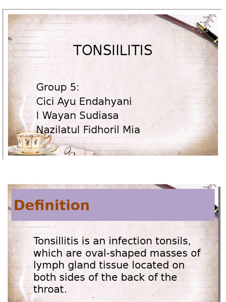 Tonsillitis PPT Fixxxx | PDF
