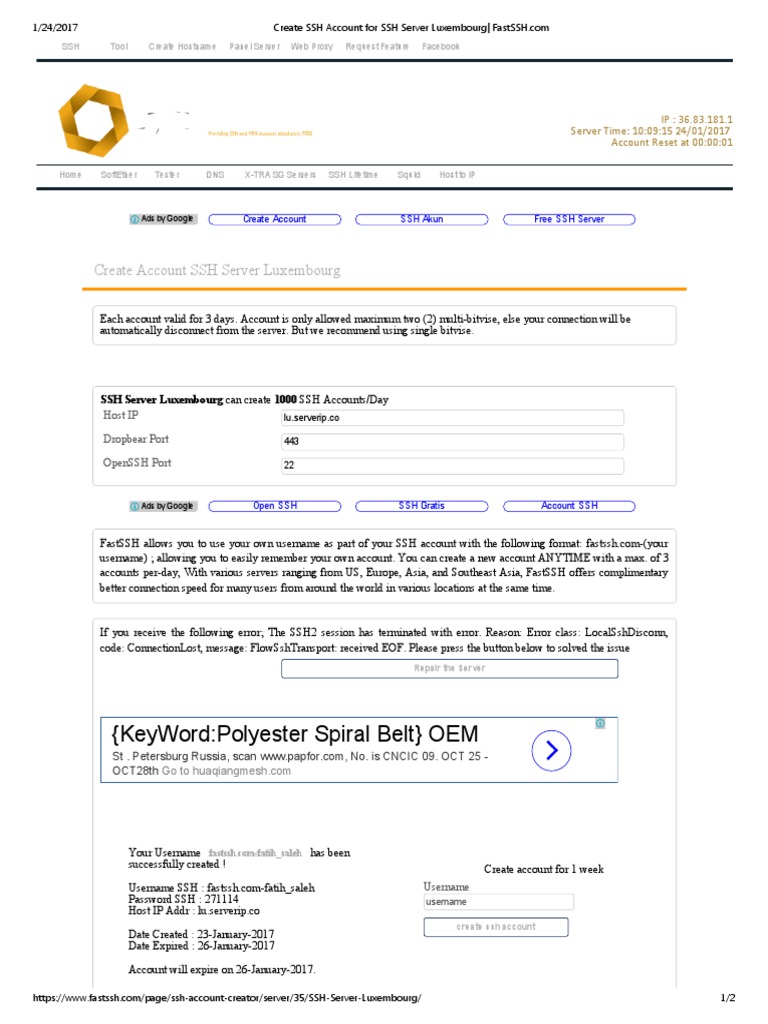 FastSSH: Secure SSH Accounts | PDF | Secure Shell | Osi Protocols