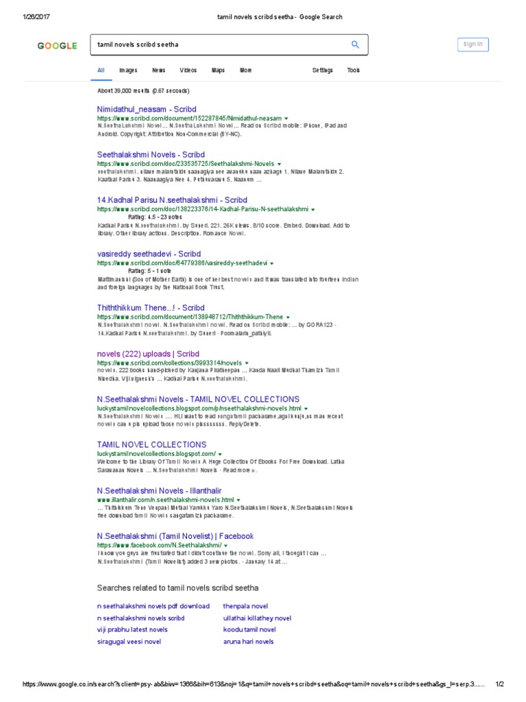 About 39,000 Results (0.67 Seconds) : Novels (222) Uploads - Scribd | PDF | Scribd | Web 2.0