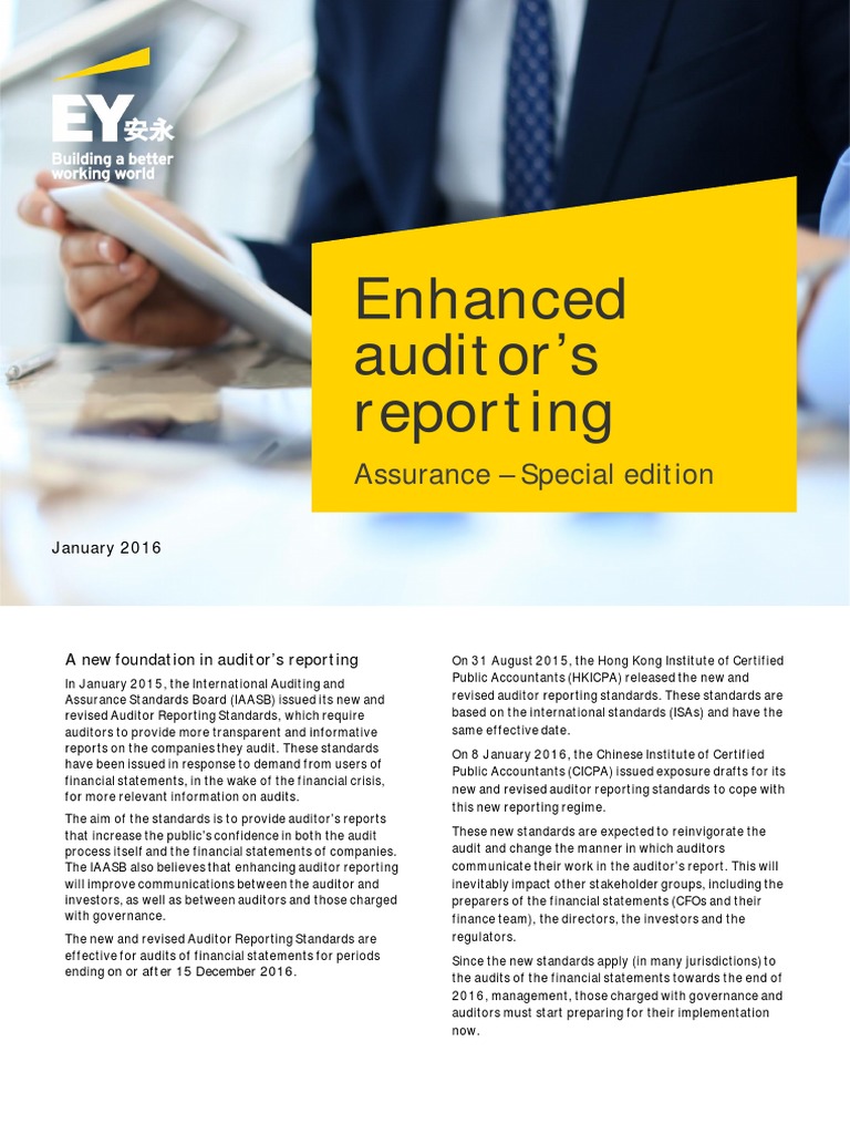 EY Enhanced Auditors Reporting | Financial Audit | Going Concern