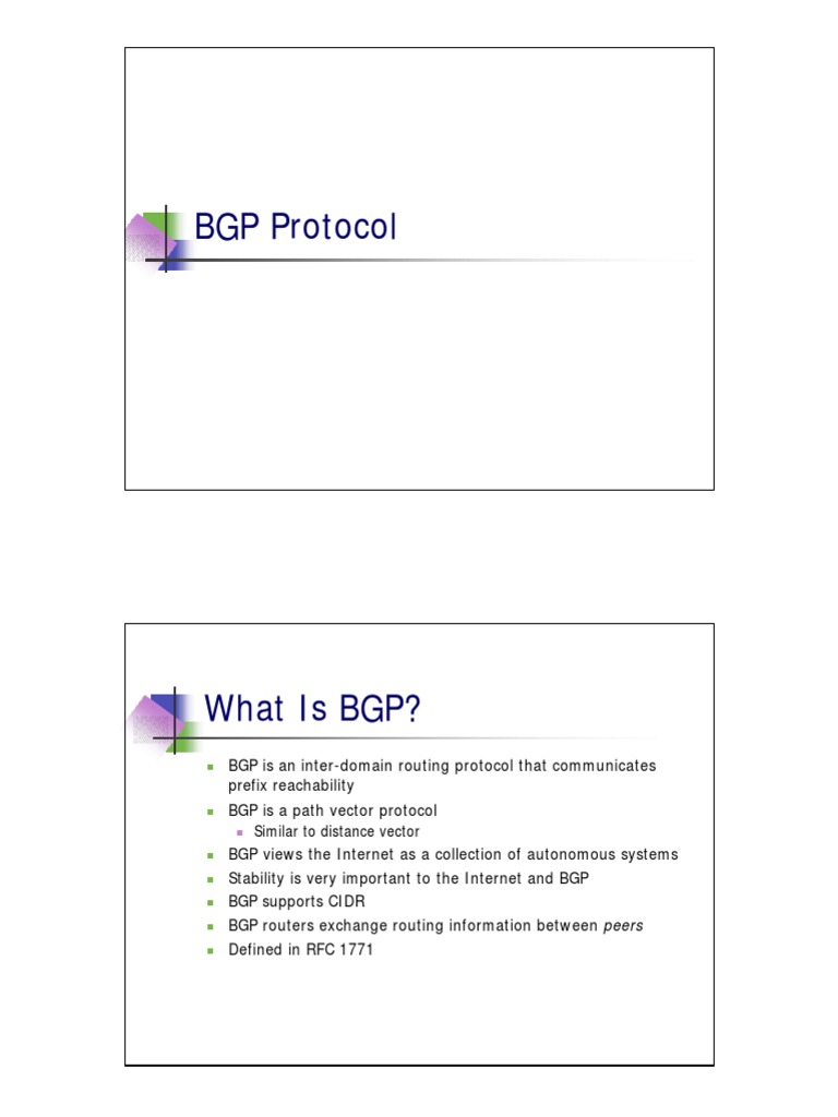 BGP Protocol: Routing Policy 1 | PDF | Routing | Networking Standards