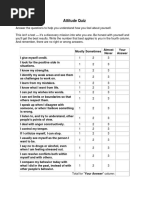 Self-Esteem Attitude Assessment Test | PDF | Attitude (Psychology) | Risk