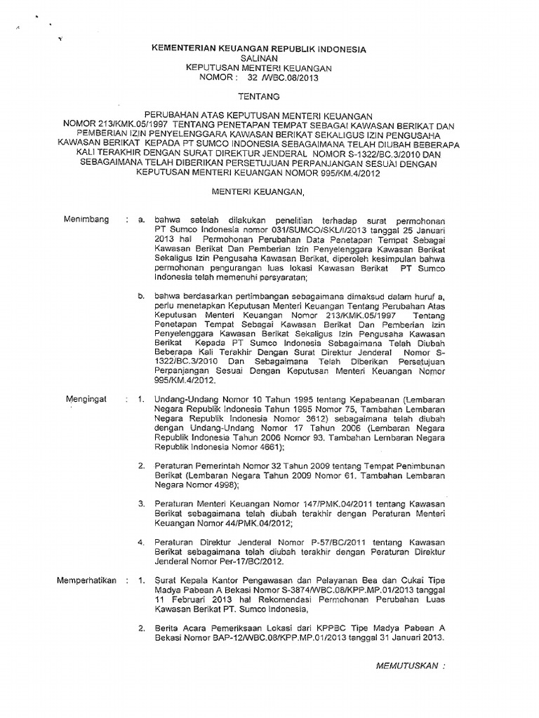 Skep KB PT. Sumco PDF | PDF