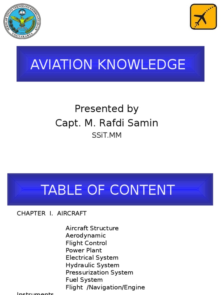 Aviation Knowledge: Presented by Capt. M. Rafdi Samin | Download Free ...