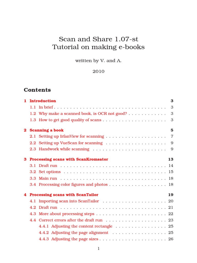 Scan and Share - Tutorial On Making Ebooks | Download Free PDF | Image ...