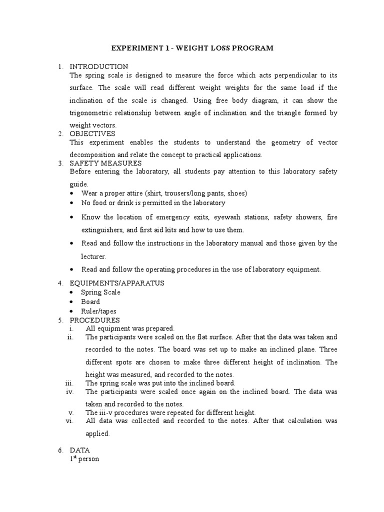Lab Report 1-Engineering Statics | PDF | Mass | Force