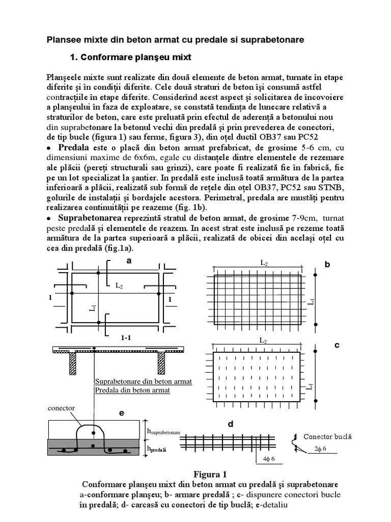 9 Plansee Din Beton Armat Cu Predale Si Suprabetonare | PDF