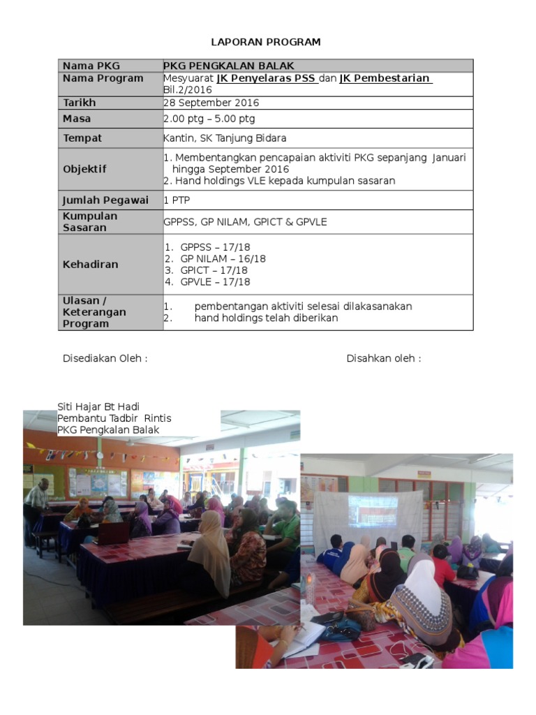 Laporan Program PKG 1 | PDF