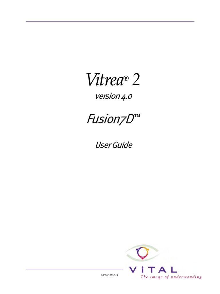 Vital - Vitrea 2 Fusion7D User Guide | PDF | Positron Emission ...