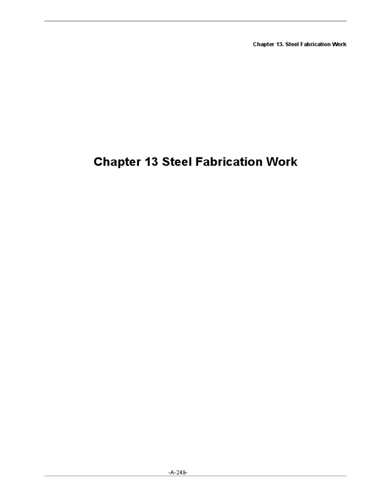 Steel Fabrication Work Guidelines | PDF | Structural Steel | Metal ...