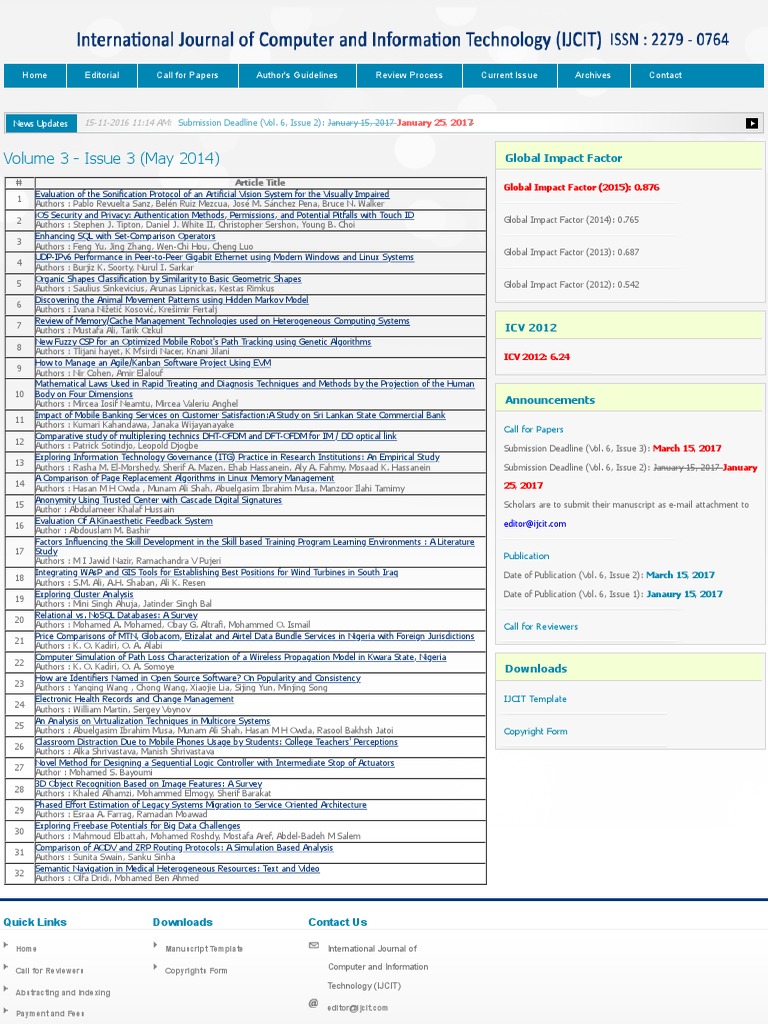 International Journal of Computer Technologie Volume 3 - Issue 3 - International Journal of ...