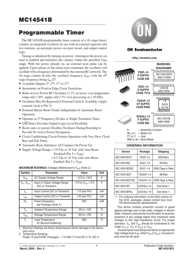 Mc14541 Ic On Line - CN | PDF | Electronic Oscillator | Electronic Circuits