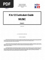 K To 12 Curriculum Guide MUSIC Grade 10 | PDF | Curriculum | Learning
