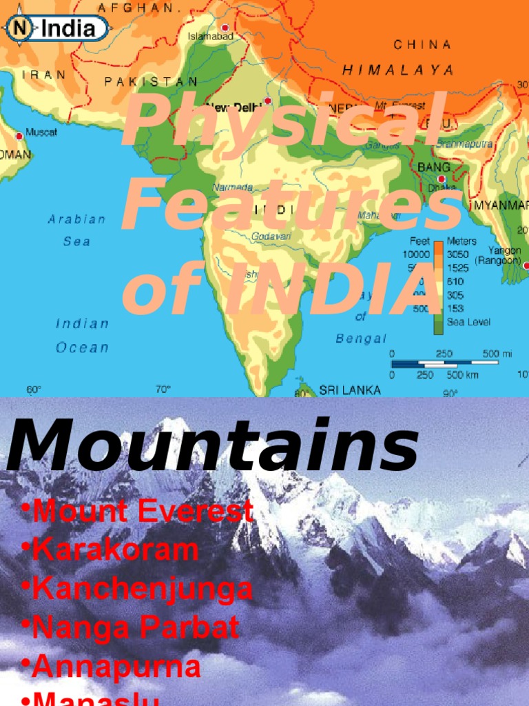 Physical Features of India Mountains & Rivers | PDF | Himalayas | Mount ...