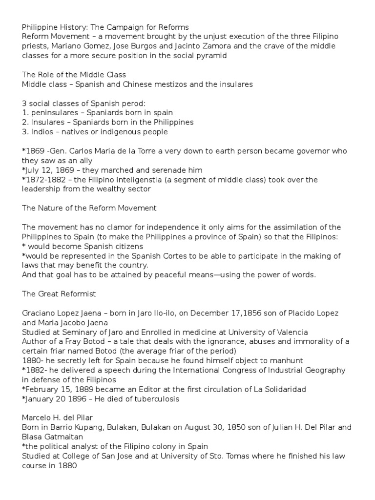 Reform Movement.docx | Philippines | Government