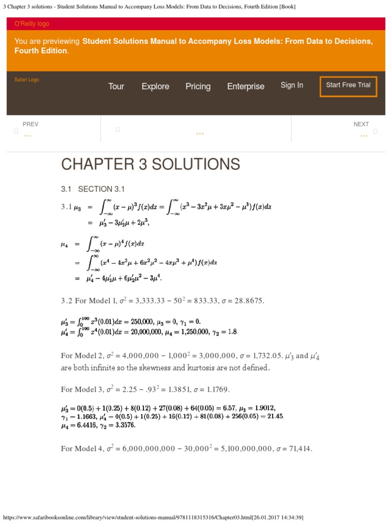 3 Chapter 3 Solutions - Student Solutions Manual To Accompany Loss ...