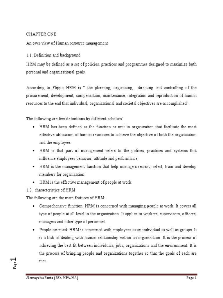 HRM Handout | PDF | Human Resource Management | Employment