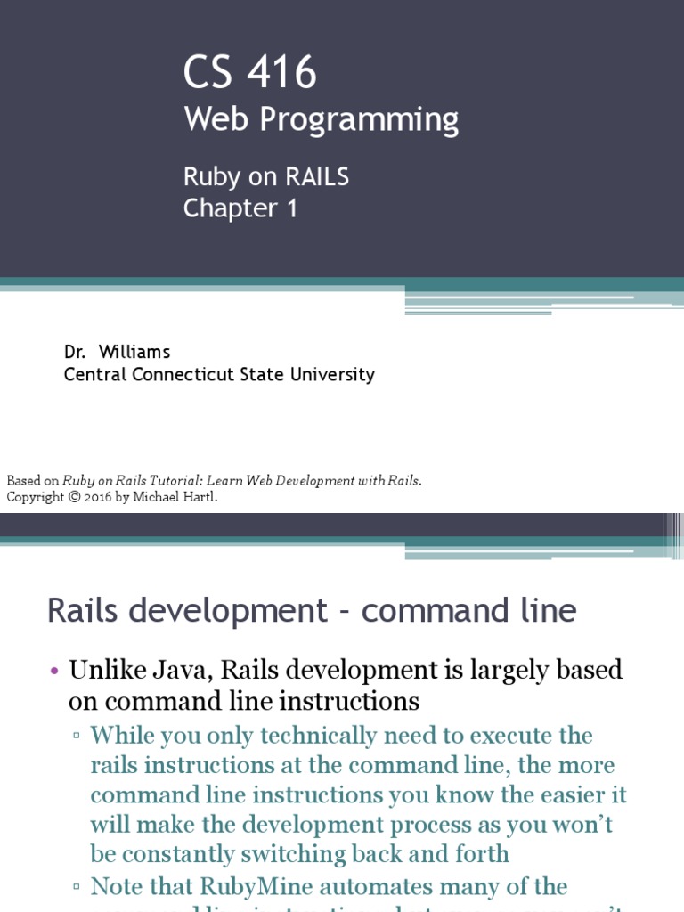 Web Programming: Ruby On RAILS | PDF | Model–View–Controller ...