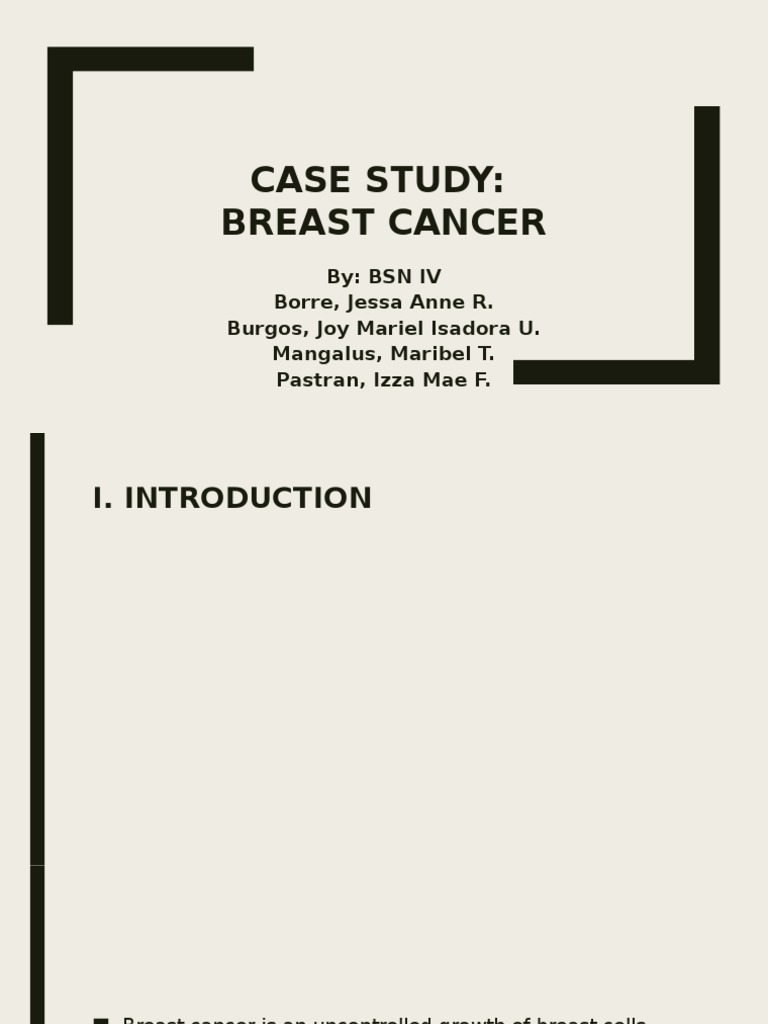 Case Study: Breast Cancer | Download Free PDF | Breast | Lymphatic System