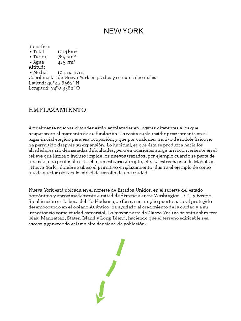 New York | PDF | Nueva York | Geografía Física