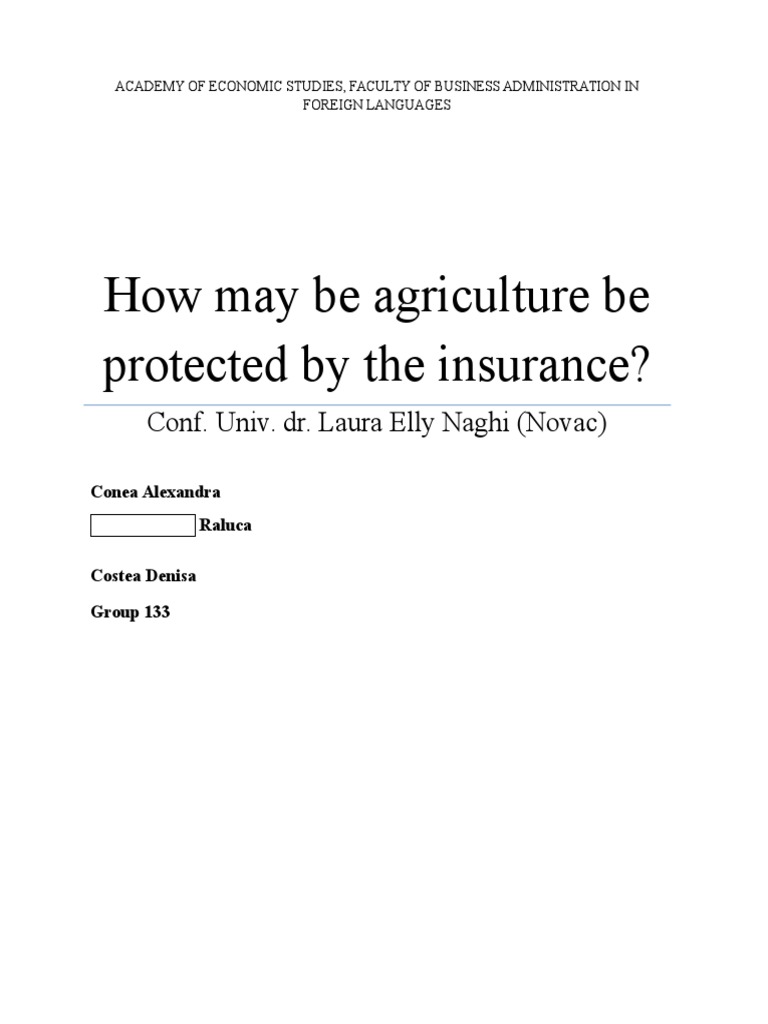Agriculture Insurance | PDF | Crop Insurance | Insurance