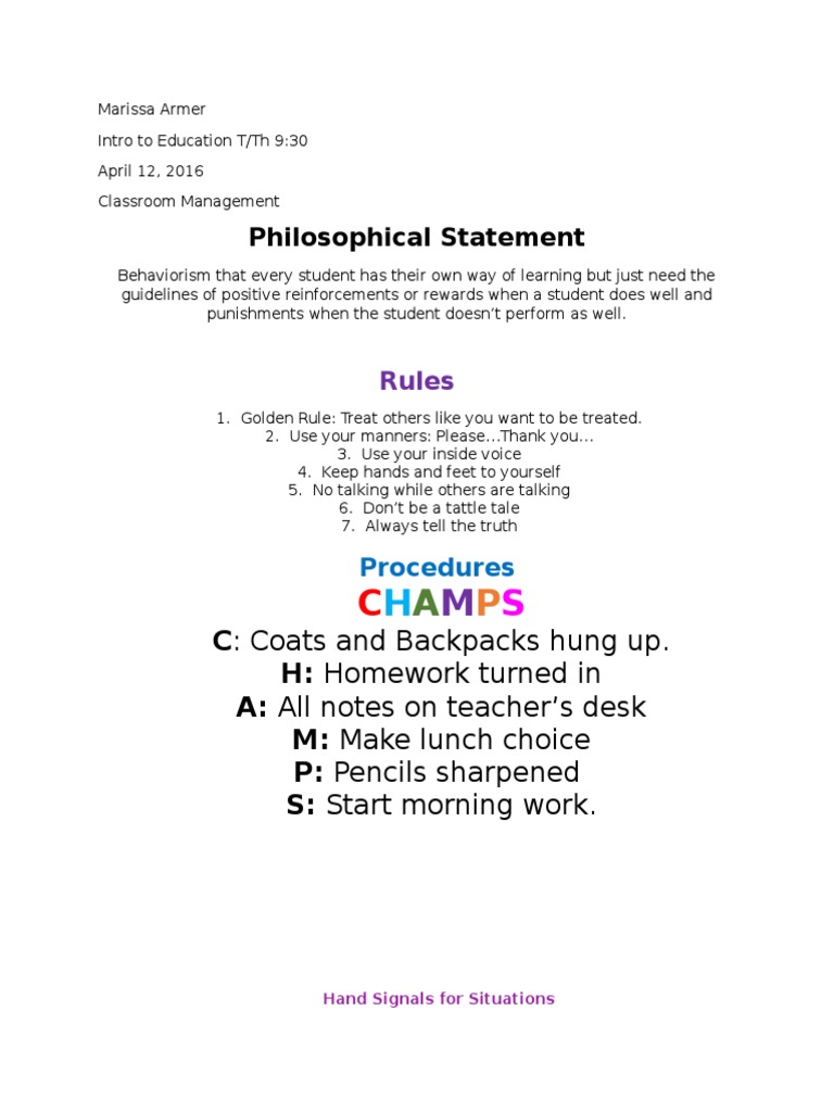 Classroom Management Strategies Overview | PDF