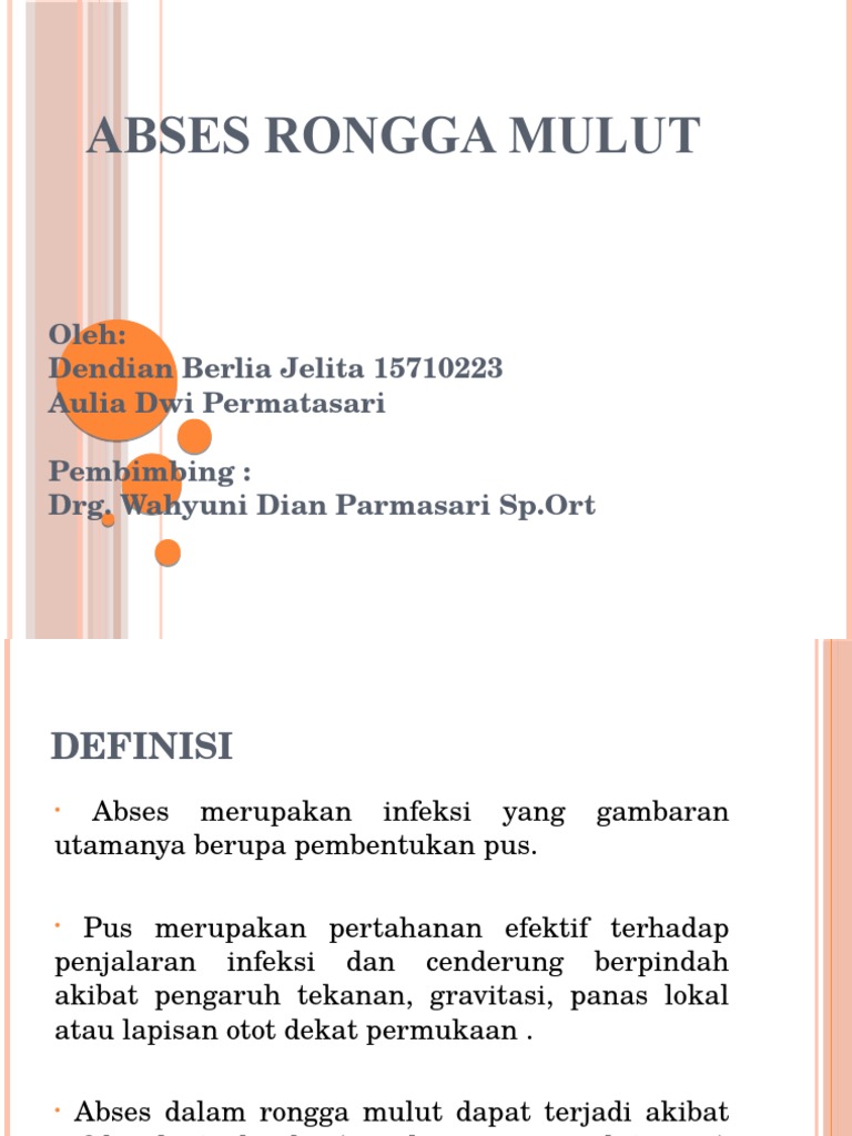 Abses Rongga Mulut | PDF