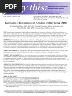 Katz ADL Index Assessment Guide | PDF | Urinary Incontinence | Nursing