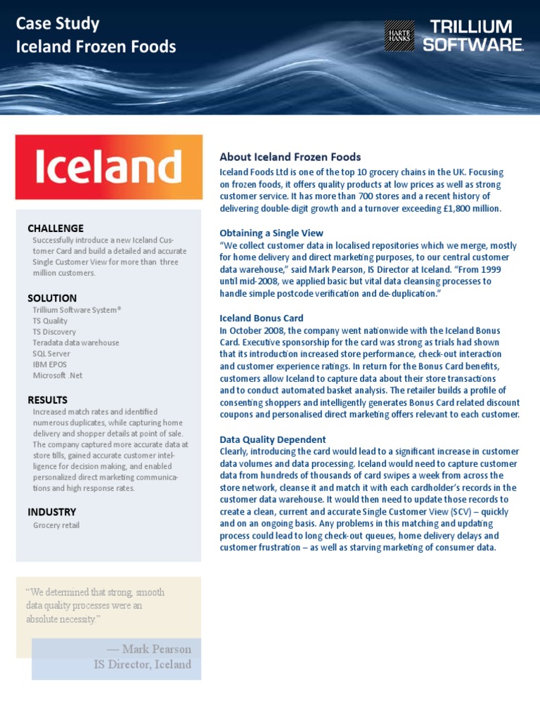 Success Story Iceland Frozen Foods | PDF | Data Quality | Direct Marketing