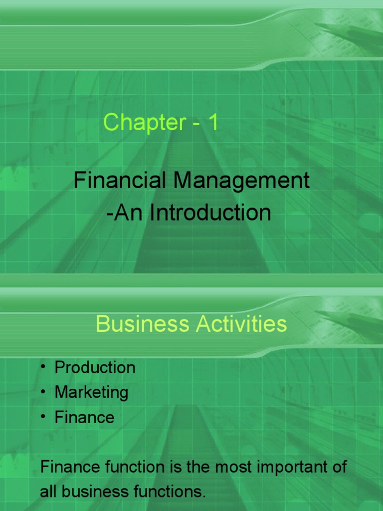 Chapter - 1: Financial Management - An Introduction | PDF | Profit ...