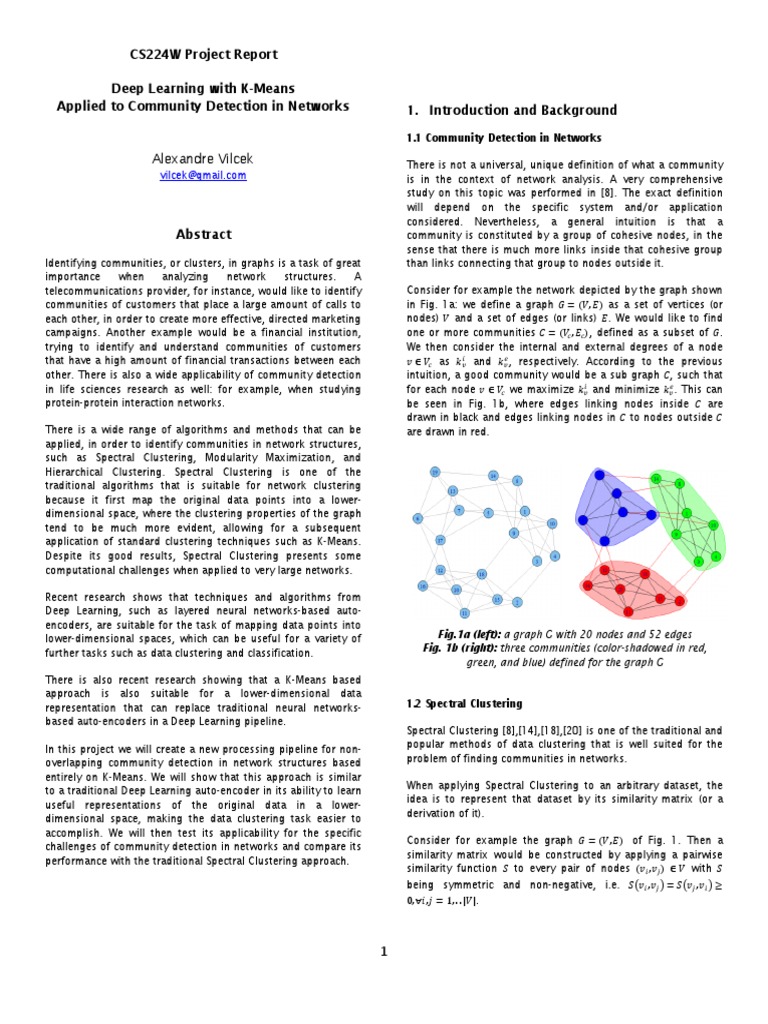 Community Detection Pdf Cluster Analysis Eigenvalues And Eigenvectors