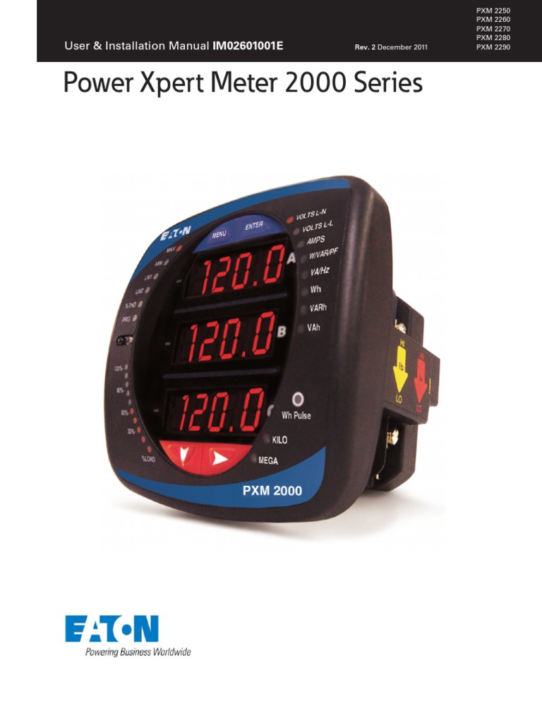 Power Expert Meter 2000 Manual | PDF | Power Supply | Electrical Wiring