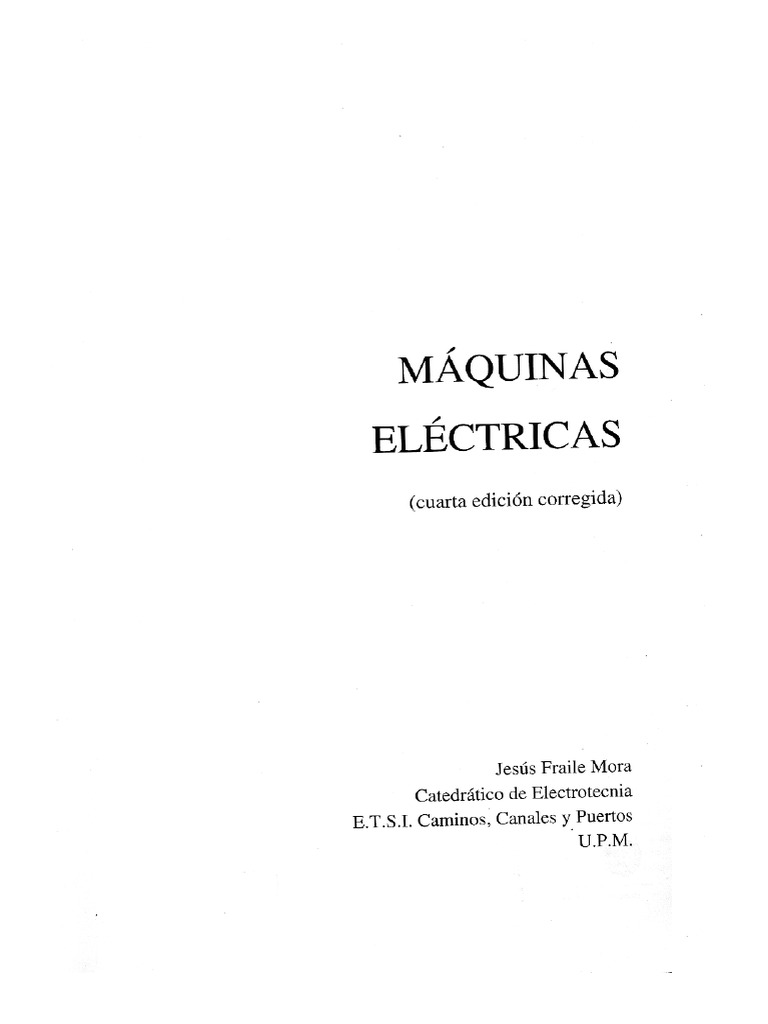 Máquinas Eléctricas 3 Transformadores Jesus Fraile Mora Pdf Pdf