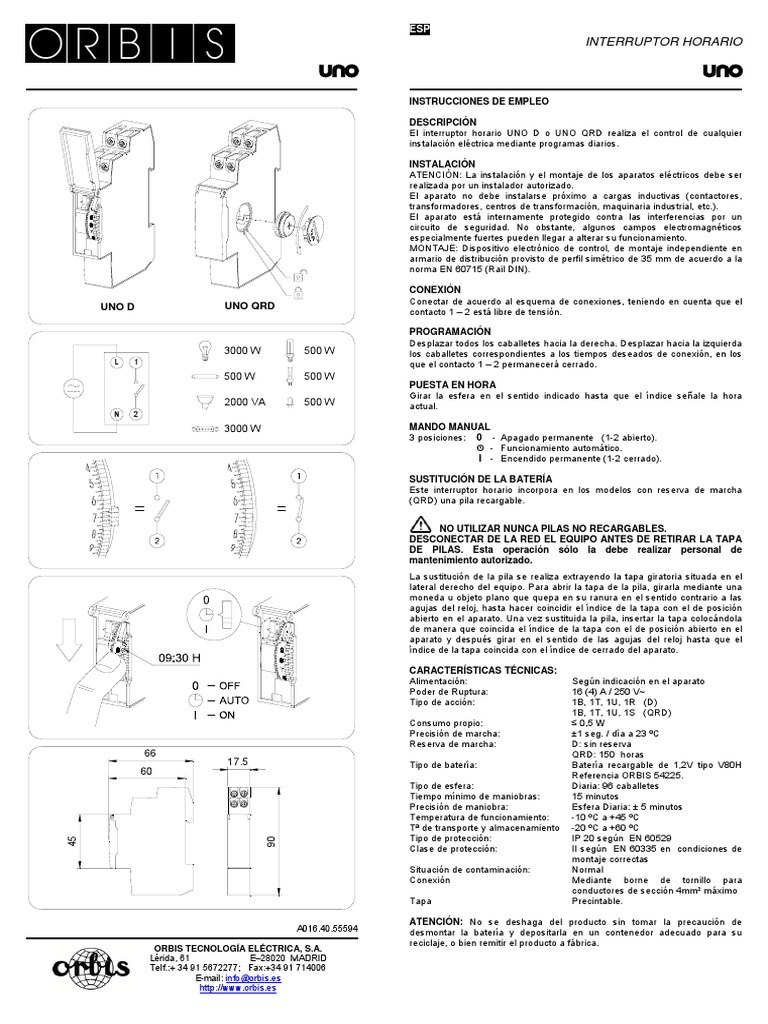 Manual Orbis Ins UNO D QRD | PDF | Transformador | Electrónica