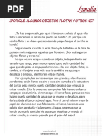 05.experimento ¿Flota o Se Hunde? | PDF | Peso | Masa