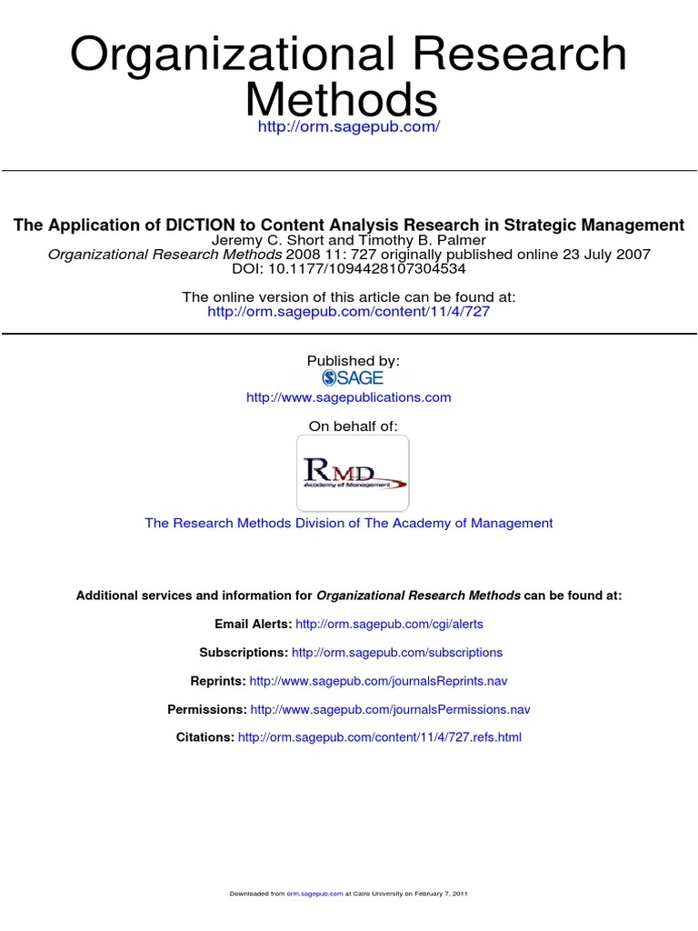 Diction Software For Content Analysis | PDF | Data Analysis | Strategic ...