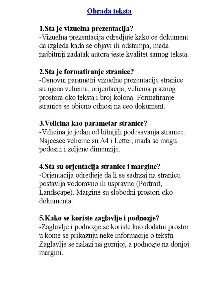 Obrada Teksta 22 | PDF