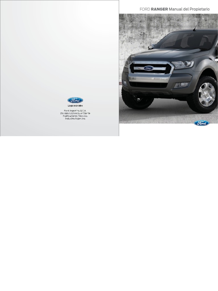 Manual de Usuario Ford Ranger | PDF | Airbag | Cinturón de seguridad