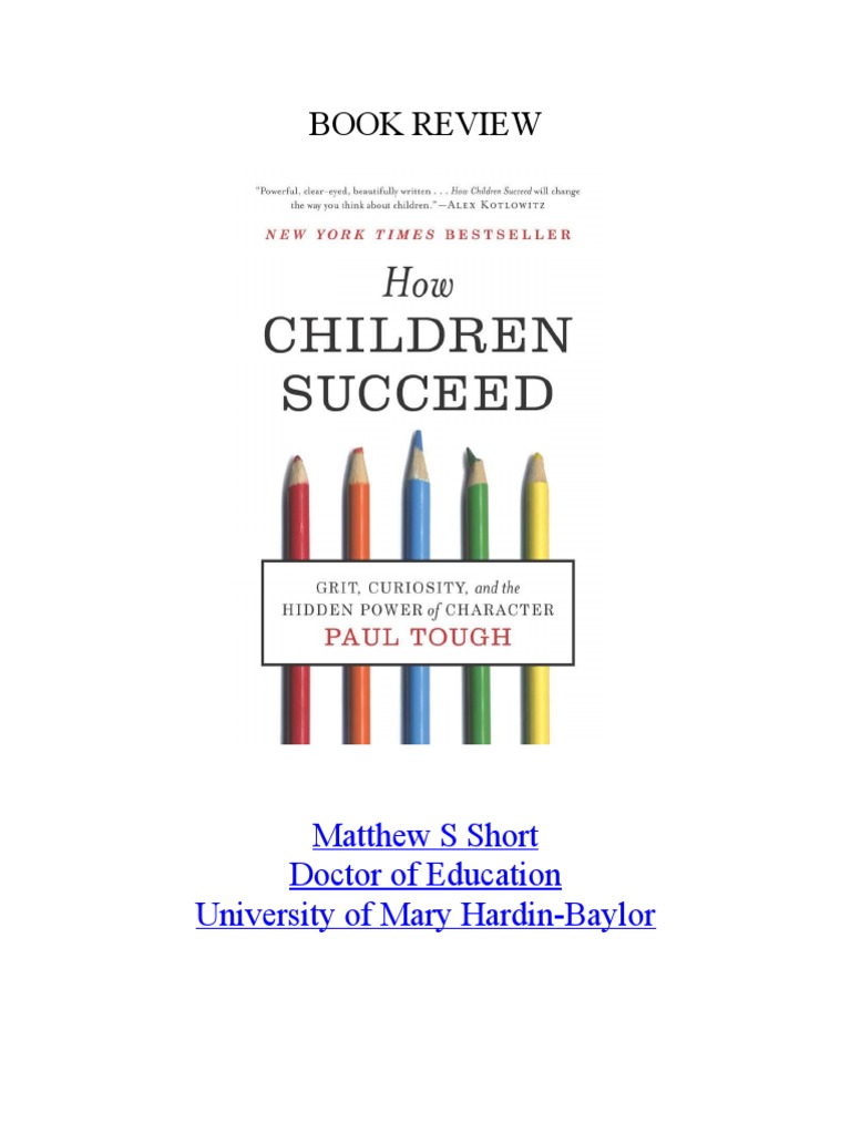 How Children Succeed: Book Review | PDF | Intelligence | Grit ...
